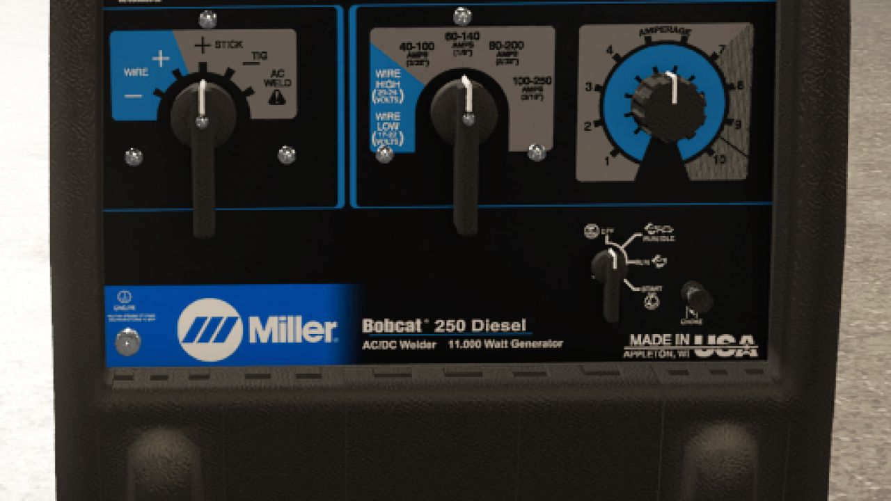 Miller Bobcat 250 Diesel welder - Farming simulator 25 mod